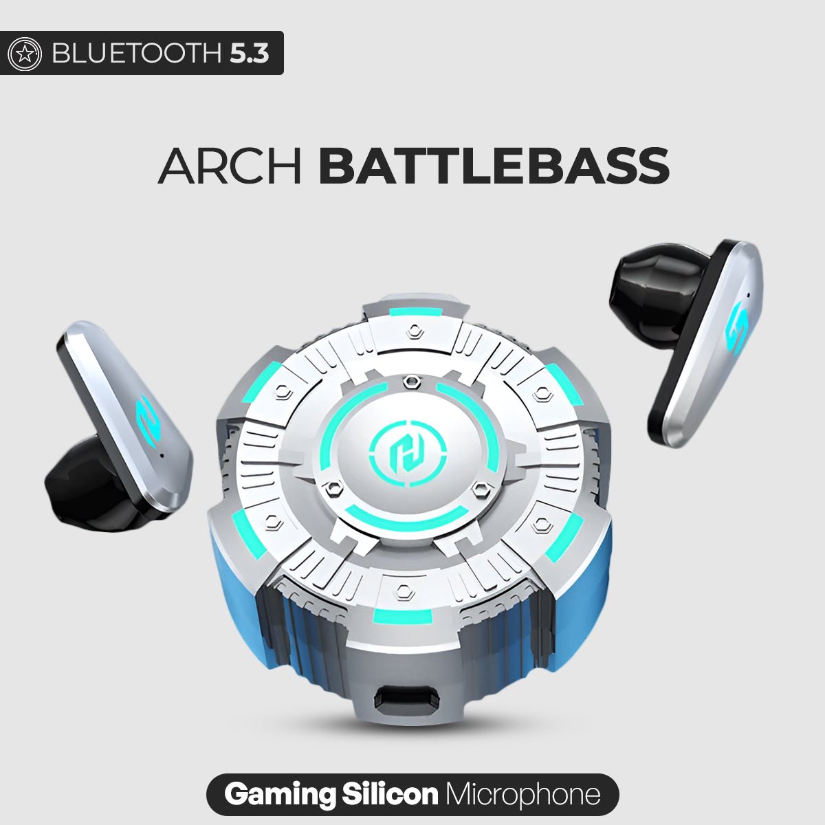 ARCH BATTLEBASS Wireless Earbuds – Big Sound, Low Latency, 24Hr Battery ...