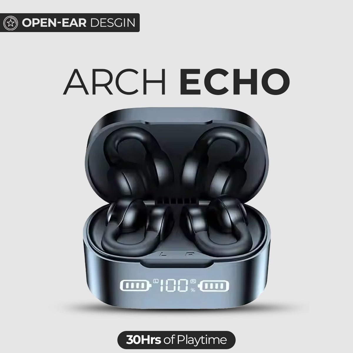 Arch Echo – 30Hr Wireless Earbuds with 12mm Drivers & Smart Touch ...